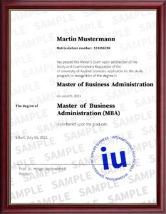 MBA With Specialization From #1 International University